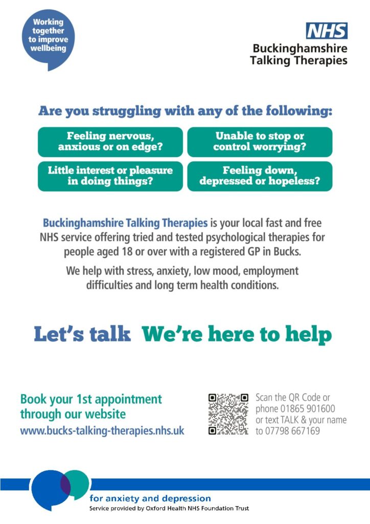 Buckinghamshire Talking Therapies - Marlow Medical Group